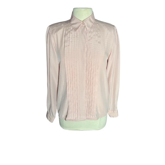 Sk & Company | Tops | Vintage Sk Company Pink Pearl Button Blouse ...
